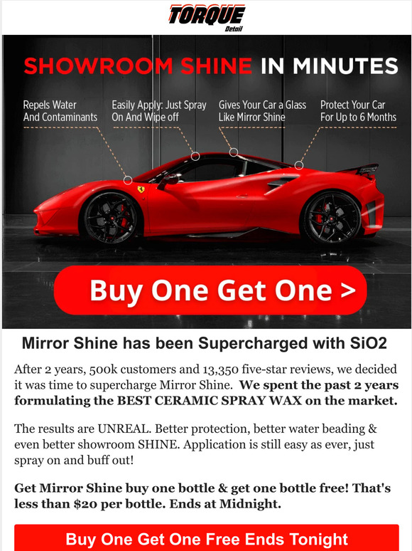 Torque Detail: BOGO: #1 Rated Ceramic Wax With Over 15,000 Reviews | Milled