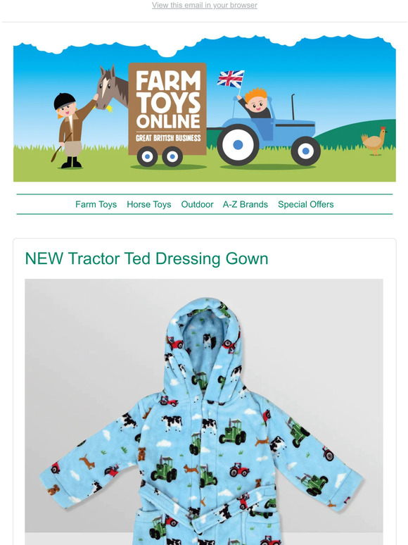 Farm Toys Online: Tractor Ted Dressing Gown is here!! 🚜 | Milled