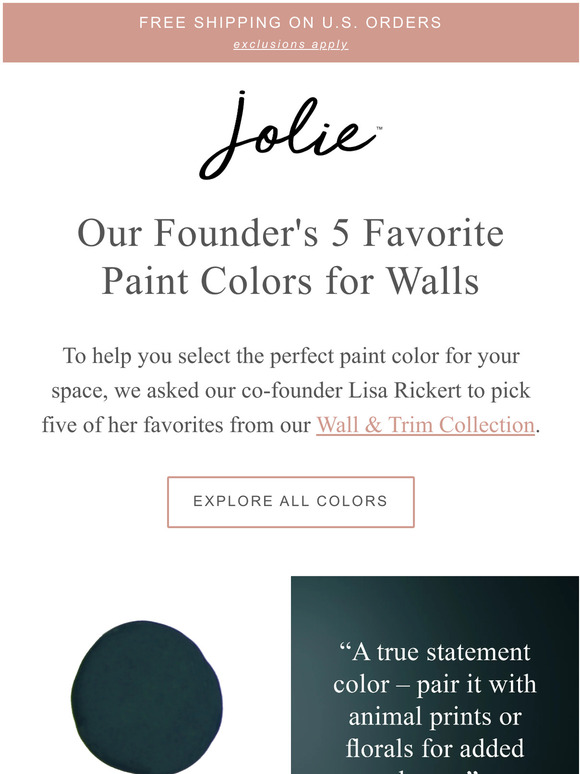Jolie Home: Our Founder's 5 Favorite Wall Paint Colors | Milled