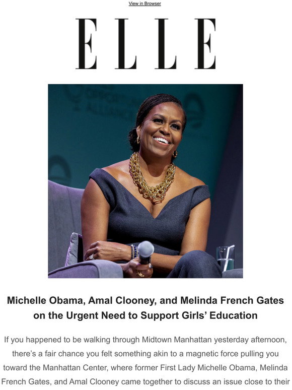 ELLE: Michelle Obama, Amal Clooney, and Melinda French Gates on the ...