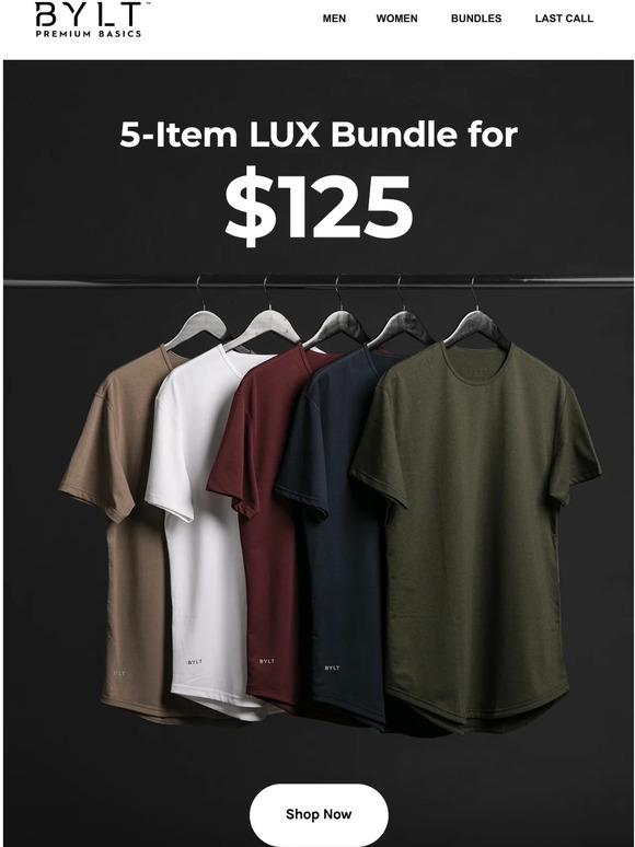 BYLT Basics: 5 Shirts for $125 🔥 | Milled