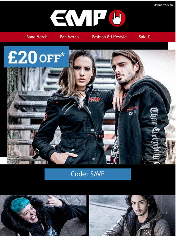 EMP: Get a new jacket and save £20! | Milled
