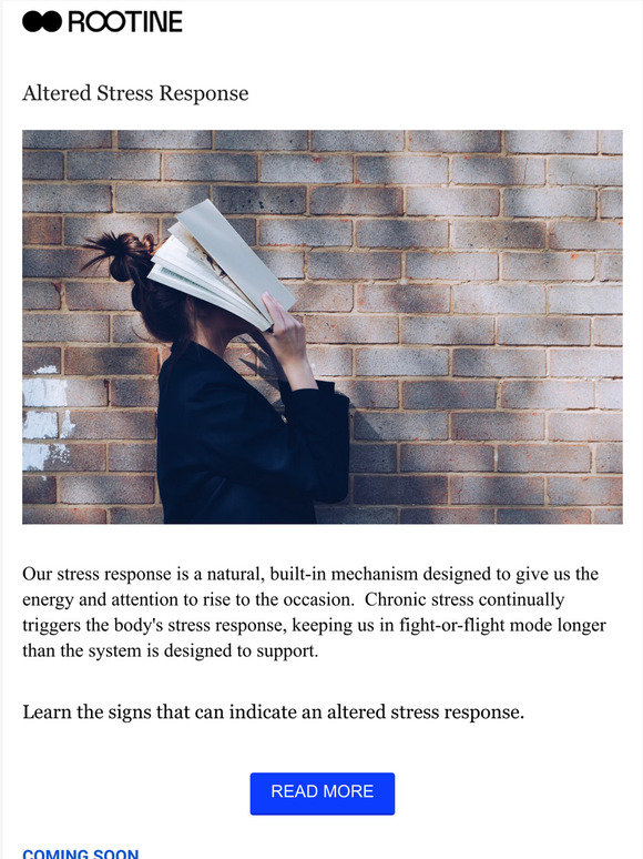 Rootine: 🔴 WARNING SIGNS: Altered Stress Response 🔴 | Milled