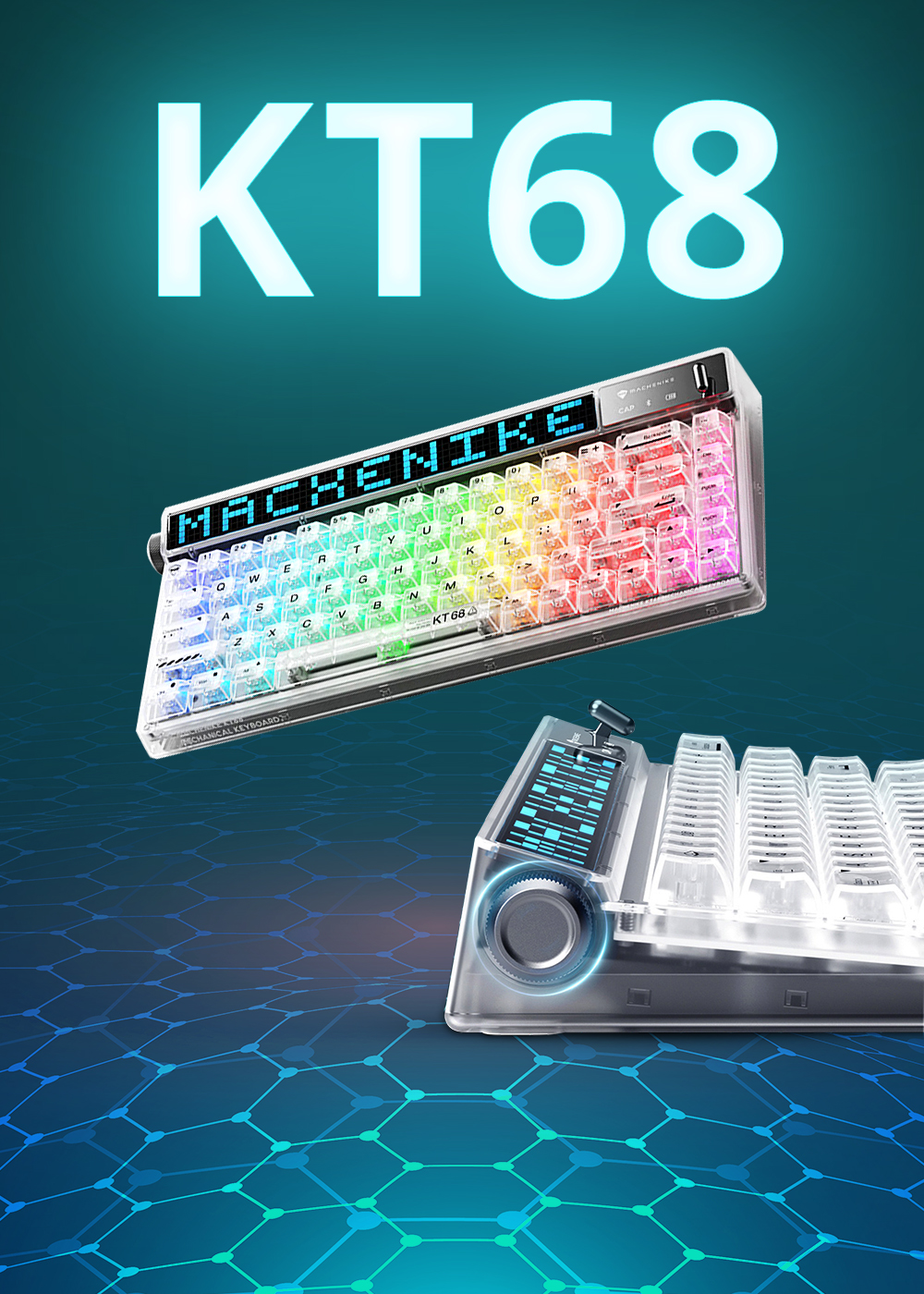 whatgeek: Cyberpunk Keyboard with Smart Screen | Milled