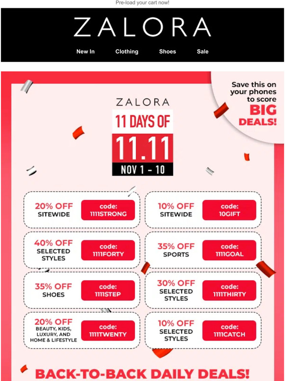 ZALORA: 11 days of 11.11: CHEAT SHEET 📃💡 | Milled