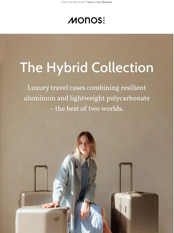 Monos: The Hybrid Collection: now available in check-in sizes | Milled