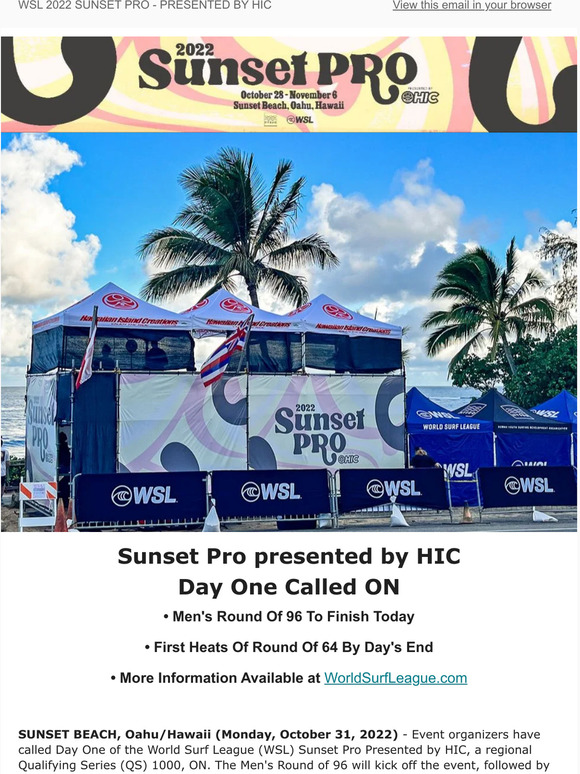 HIC Surf: It's ON - Sunset Pro Presented by HIC! | Milled