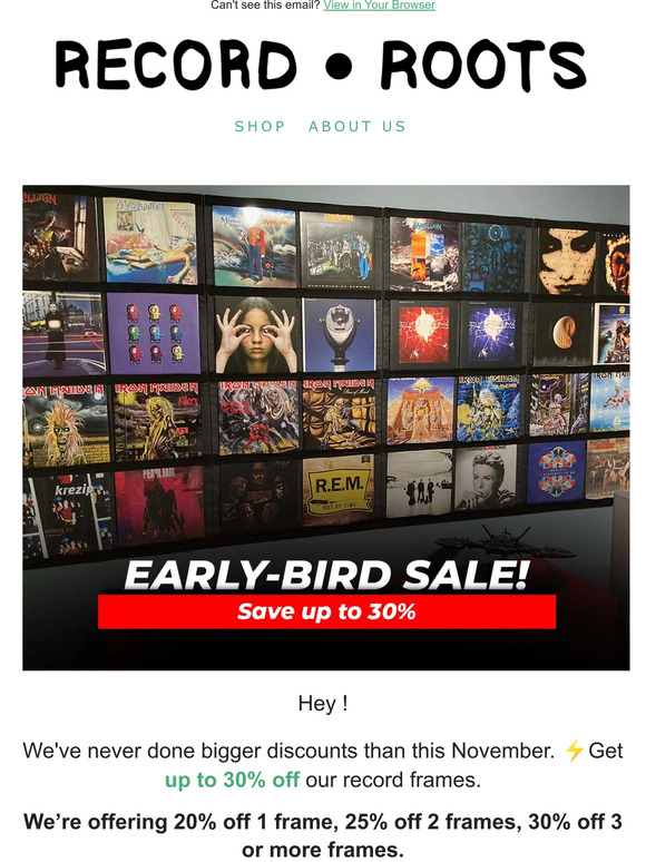 Record Roots: Vinyl Displays: Biggest Sale Of The Year Is Officially On ...