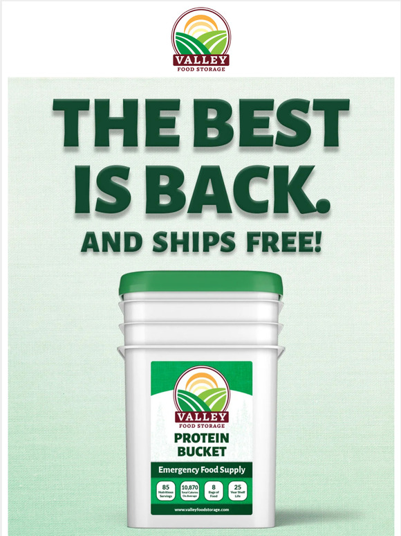 Valley Food Storage: 🚨 NEW: The Best Protein Bucket EVER. | Milled