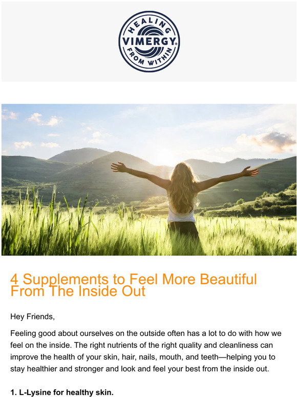 Vimergy: 4 Supplements to Feel More Beautiful From The Inside Out | Milled