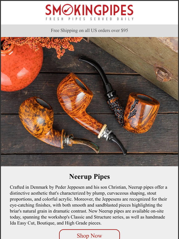 Smokingpipes: Neerup Pipes | Vibrant Finishes and Colorful Acrylic | Milled