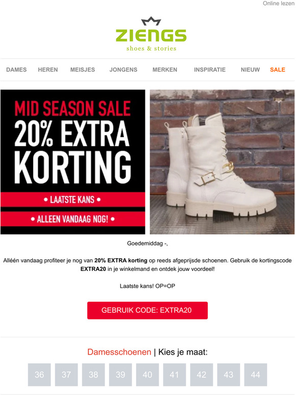 Ziengs: o.a. Gabor: 20% EXTRA korting!* | Milled