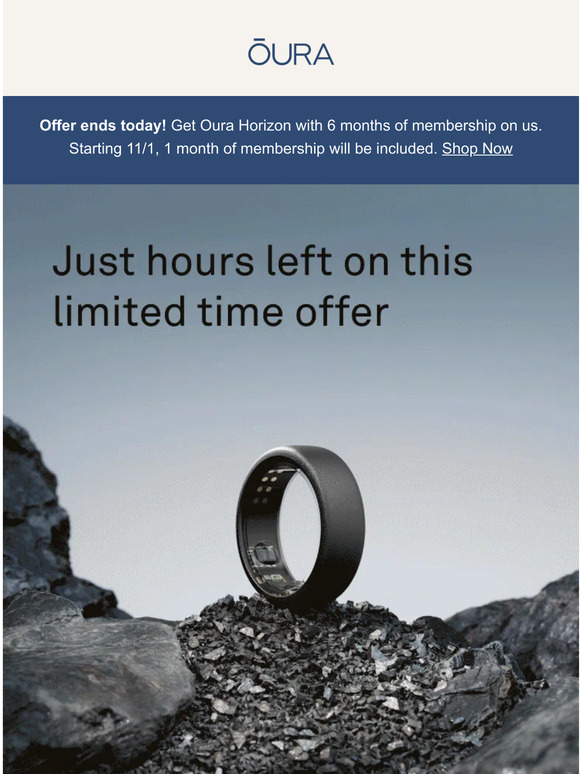 Oura Ring: Ends today! Get 6 months of membership included with Oura ...