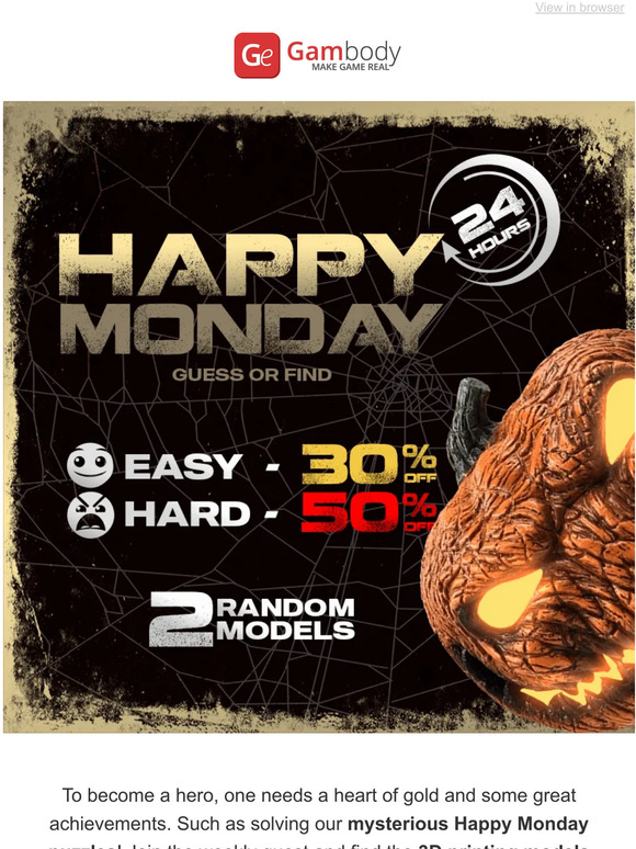 Gambody: 🎯 Spooky Monday at your door… What models does it hide? | Milled