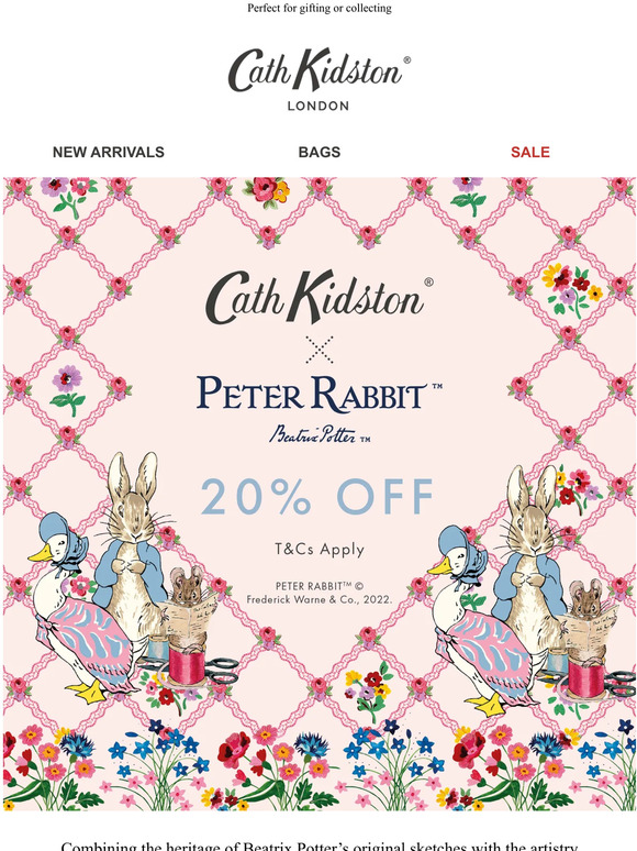 Cath Kidston: 20% off | Peter Rabbit™ limited-edition collection | Milled