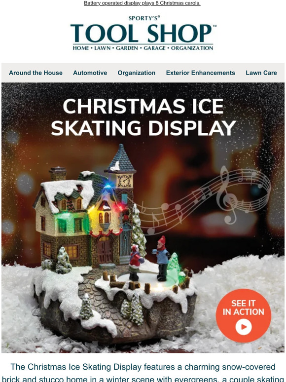 Sporty's Tool Shop: Christmas Ice Skating Display - In Stock & Ready To ...