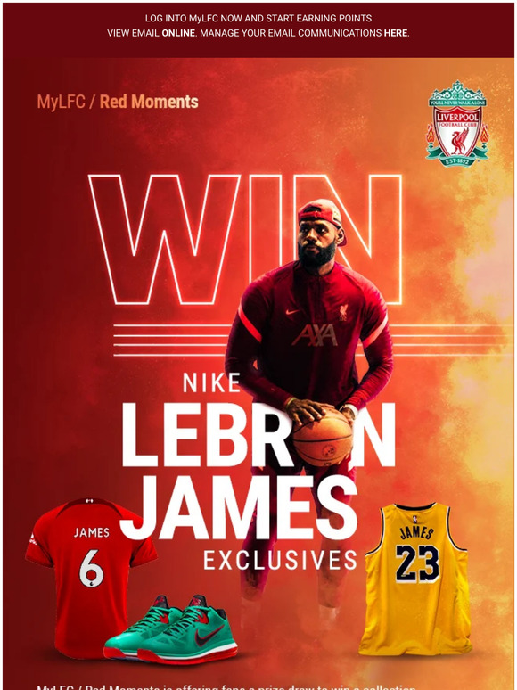 Liverpool FC: Win Nike LeBron James Exclusives with MyLFC | Milled
