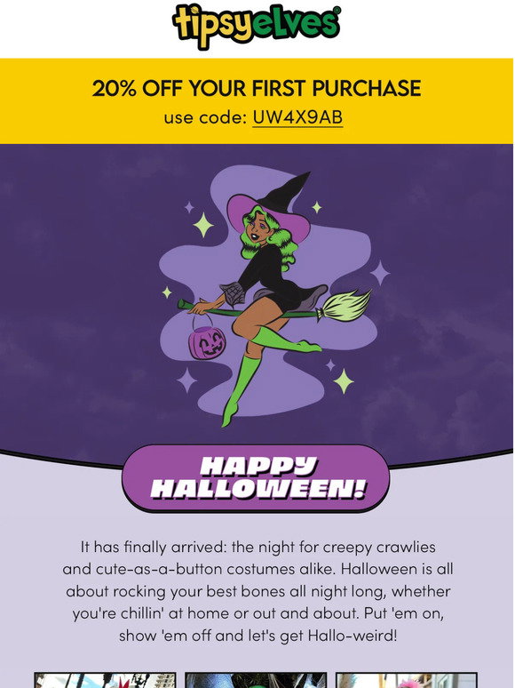 Tipsy Elves: BOO! Happy Halloween from Tipsy Elves 🎃 | Milled