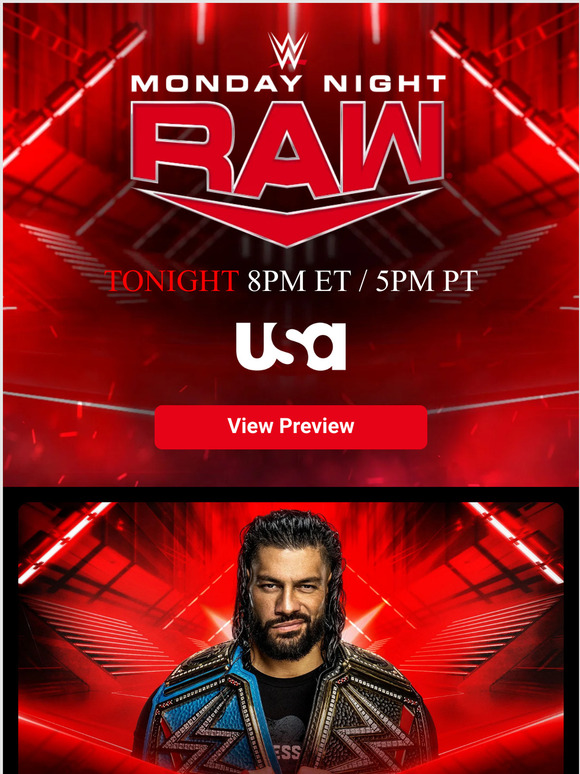 WWE Shop: Raw Preview: Roman Reigns heads to Raw tonight ahead of WWE ...