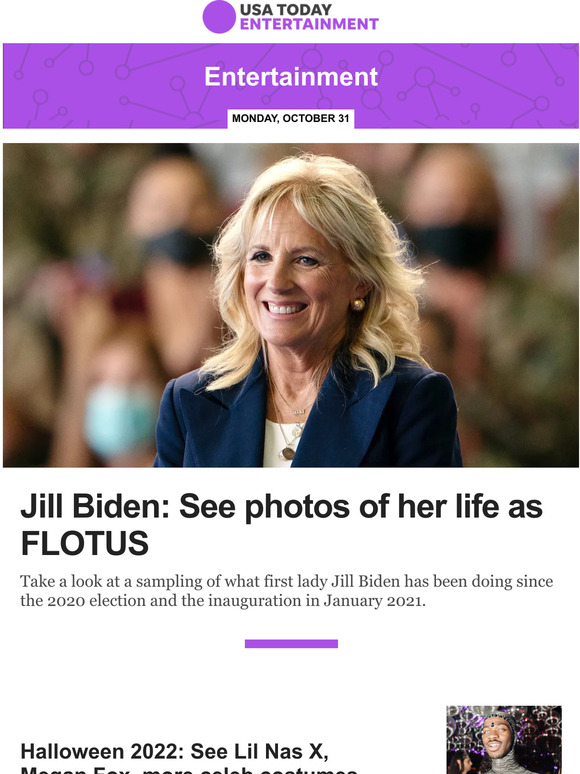 USA TODAY: Entertainment: Jill Biden: See photos of her life as FLOTUS ...