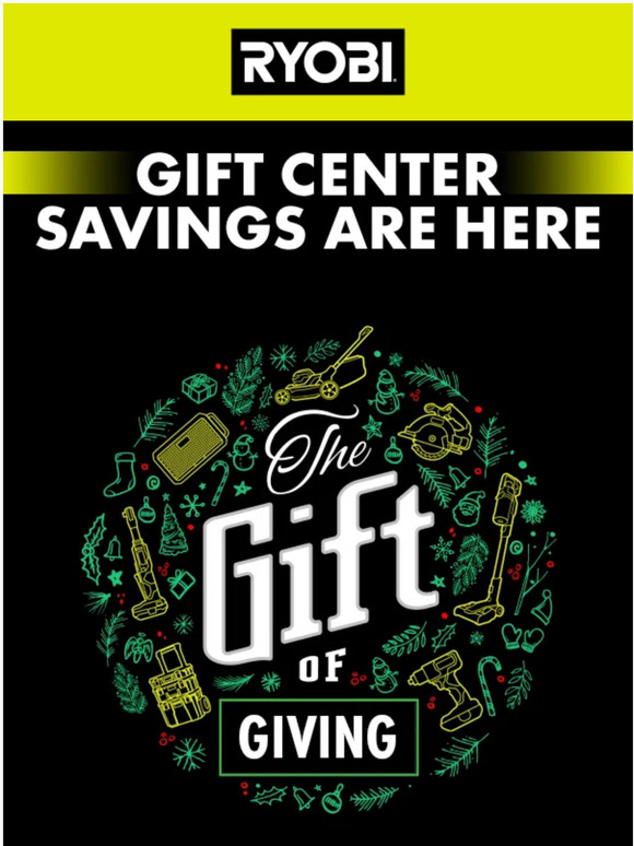 Ryobi: RYOBI Gift Center Savings are HERE>> | Milled