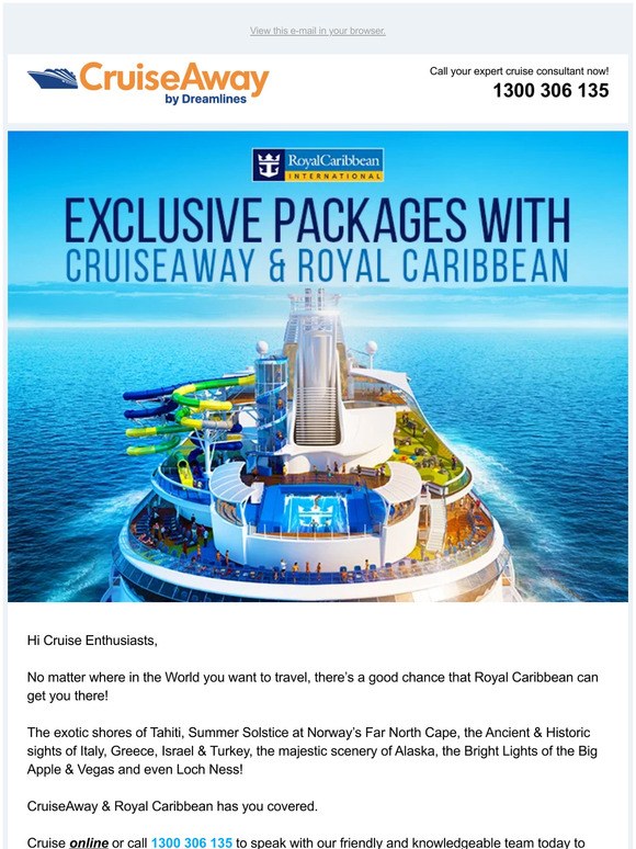 CruiseAway: Exclusive Packages With Royal Caribbean | Milled