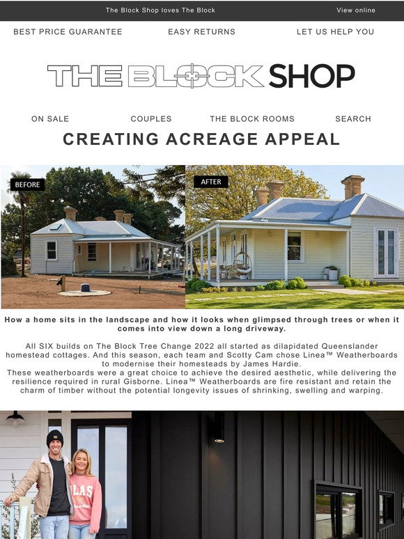The Block Shop: The Block reveals Hardie™ Home Transformations | Milled