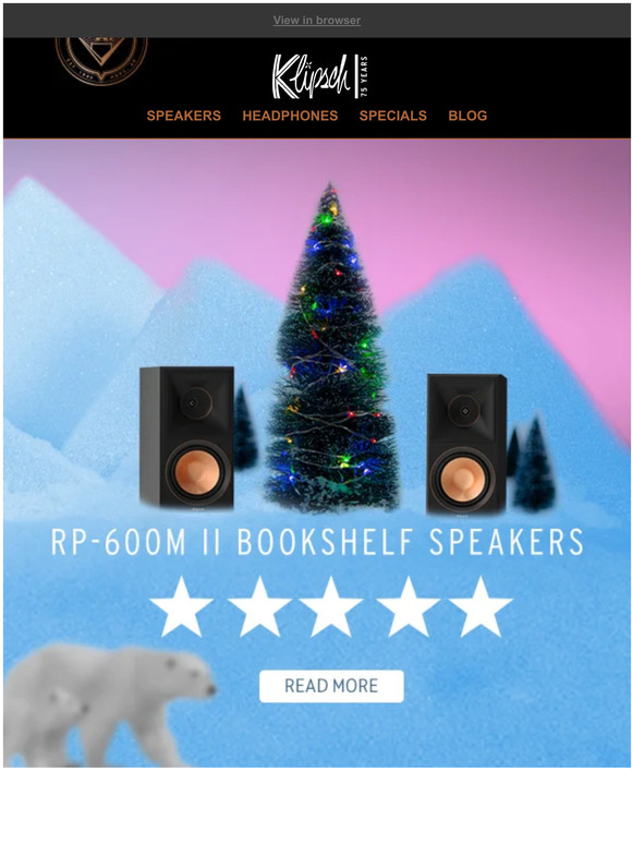 Klipsch: 40% OFF | RP-600M II Bookshelf Speakers | Milled