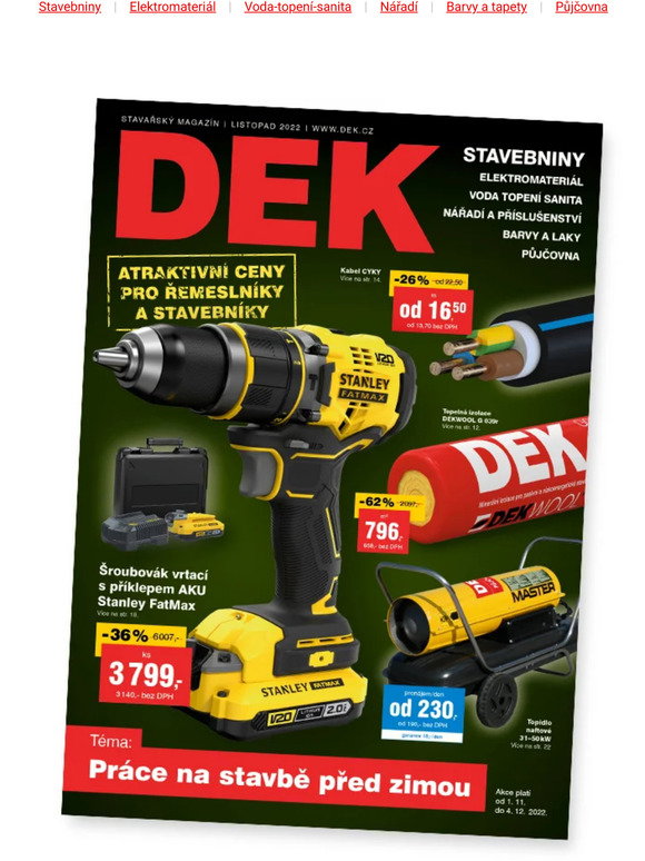 DEK: Práce na stavbě před zimou v novém Magazínu DEK | Milled