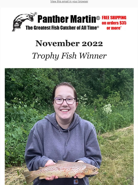 Panther Martin: Check November's 2022 Trophy Fish Winner Out! | Milled