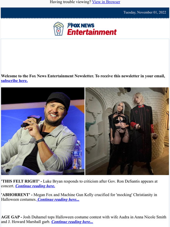 Fox News: Luke Bryan and Ron DeSantis ripped by liberal Twitter, Megan ...