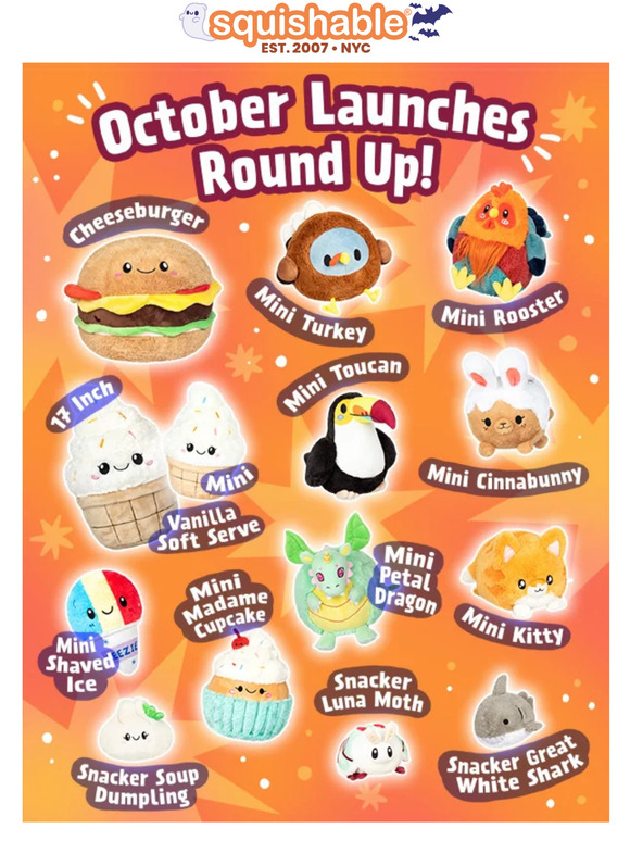 Squishable: Cuddly! Soft! Warm! New launches for all your adjectives ...