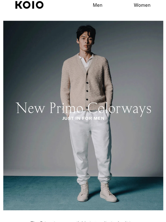 Koio: NEW FOR MEN: LIMITED-EDITION PRIMO COLORS | Milled