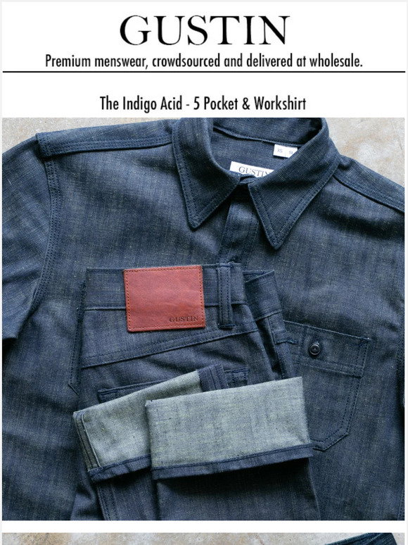Gustin: The Indigo Acid | Silk Moleskin Luxury | Japan Hand Dyed ...