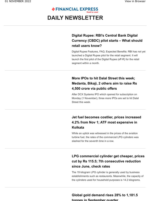 Financial Express: Digital Rupee: RBI’s Central Bank Digital Currency ...