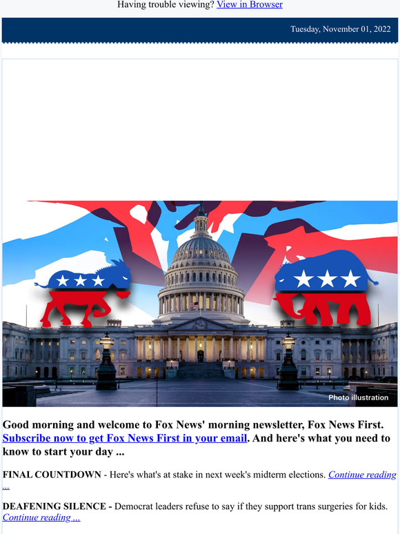 Fox News: FINAL COUNTDOWN to midterm elections - here's what's at stake ...