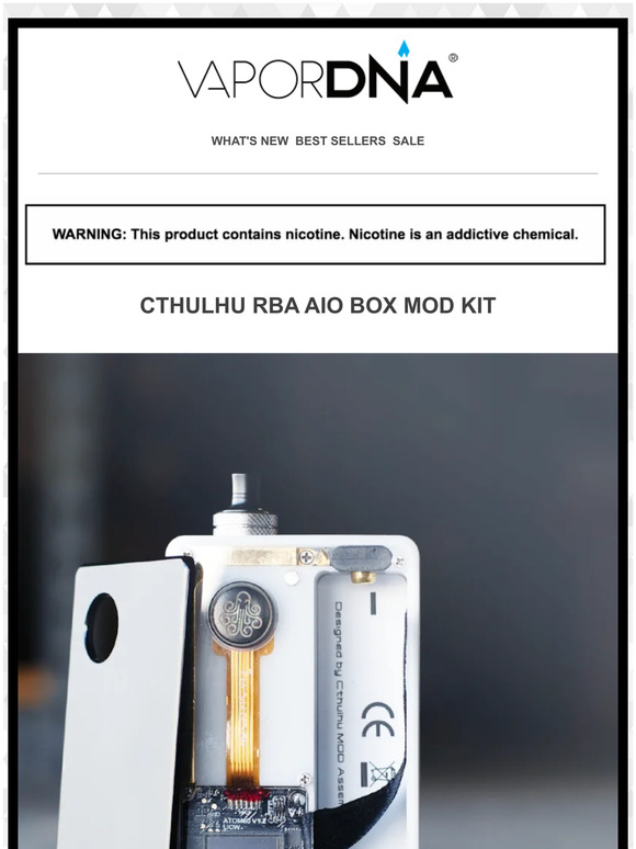 VAPORDNA: New Delrin Cthulhu AIO Now Available! | Milled