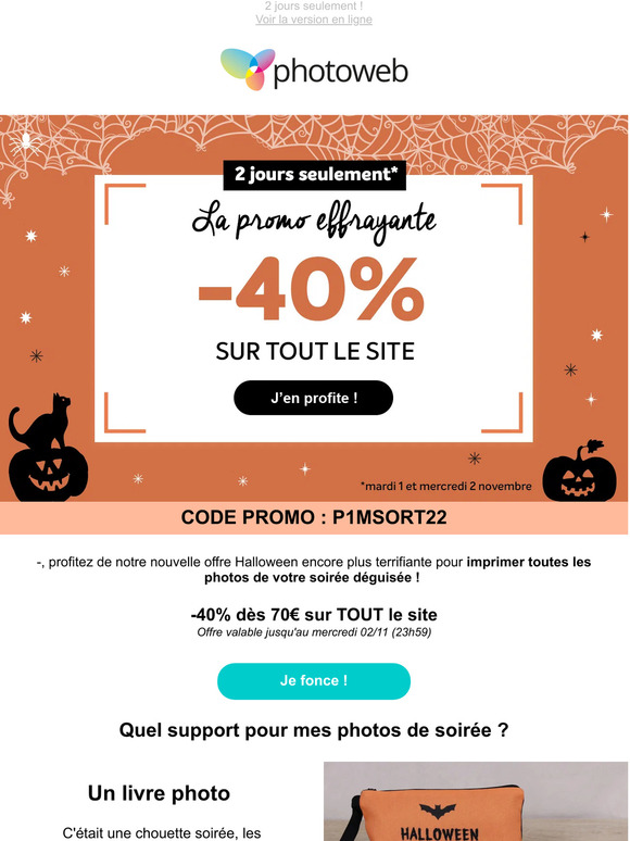 Photoweb: -40% pour imprimer vos photos de soirée ! 🎃 | Milled