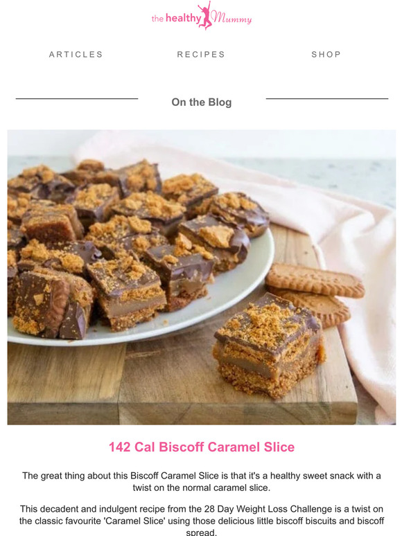 The Healthy Mummy: 142 cal Biscoff Caramel Slice 😋 | Milled