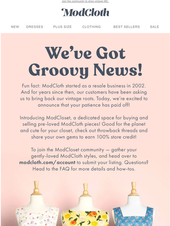 Modcloth: The ModCloset is Now Open! | Milled