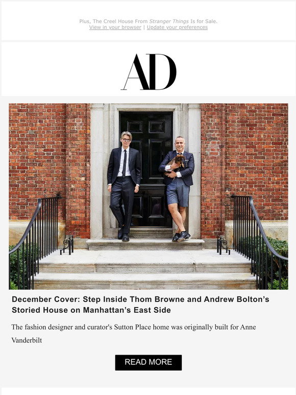 Architectural Digest: Inside Thom Browne and Andrew Bolton’s Storied ...