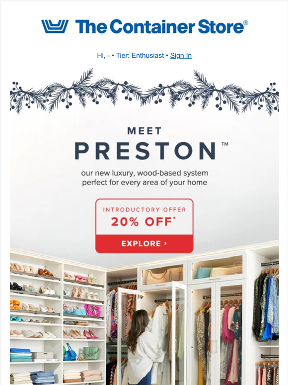 The Container Store: Introducing: Preston Custom Spaces | Milled