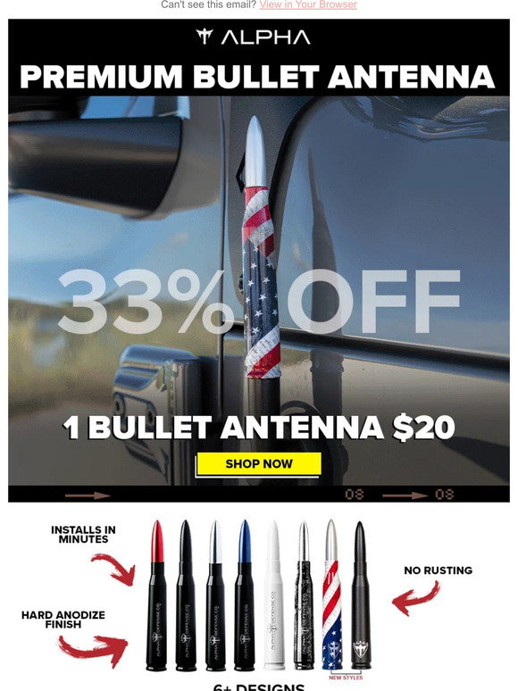 Alpha Defense Co.: All New Bullet Antennas Now $20🔥 | Milled