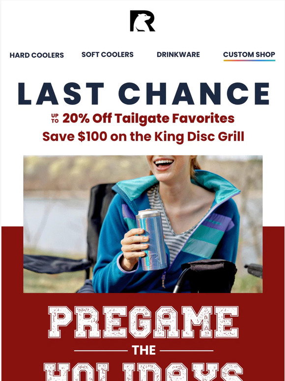 RTIC: Final Chance to SAVE up to 20% on Tailgating Favorites + $100 off ...