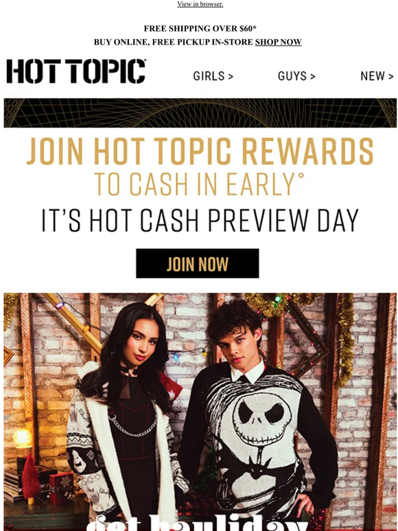 Hot Topic: Want deals on holiday gifts? 🎁 Join Hot Topic Rewards for ...
