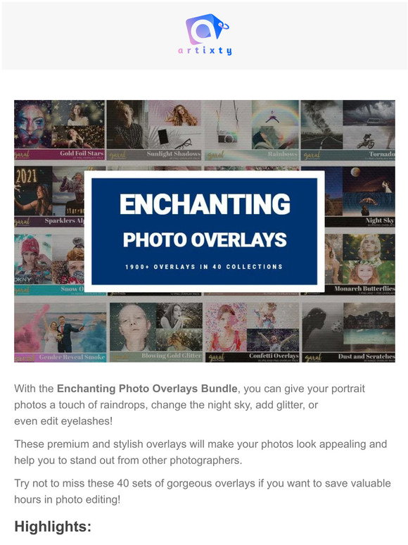 Artixty: The Enchanting Photo Overlays Bundle Is Here! | Milled