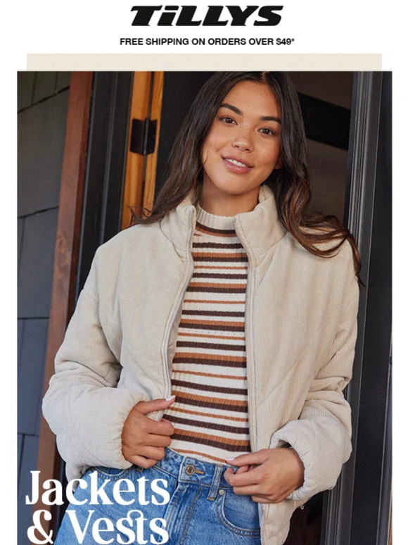 Tilly's: ☁️ Just In! Jackets & Vests | Milled
