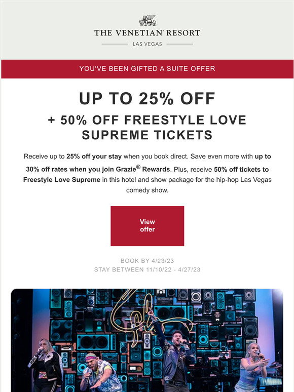 The Venetian: Congratulations! New Deals Unlocked | Milled