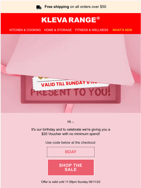 Kleva Range: It's our BIRTHDAY 🎈 Celebrate with us with $20 Off ...