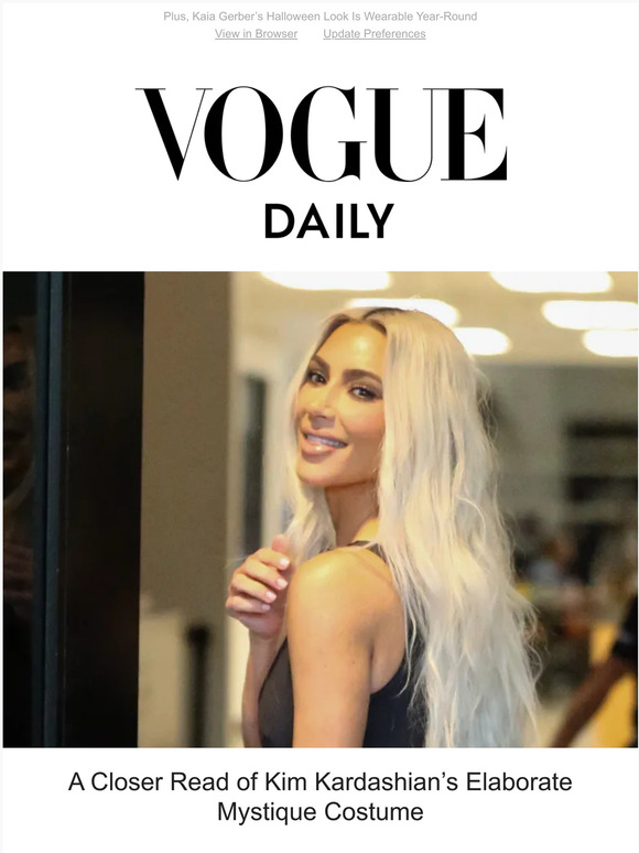 VOGUE: A Closer Read of Kim Kardashian’s Elaborate Mystique Costume ...